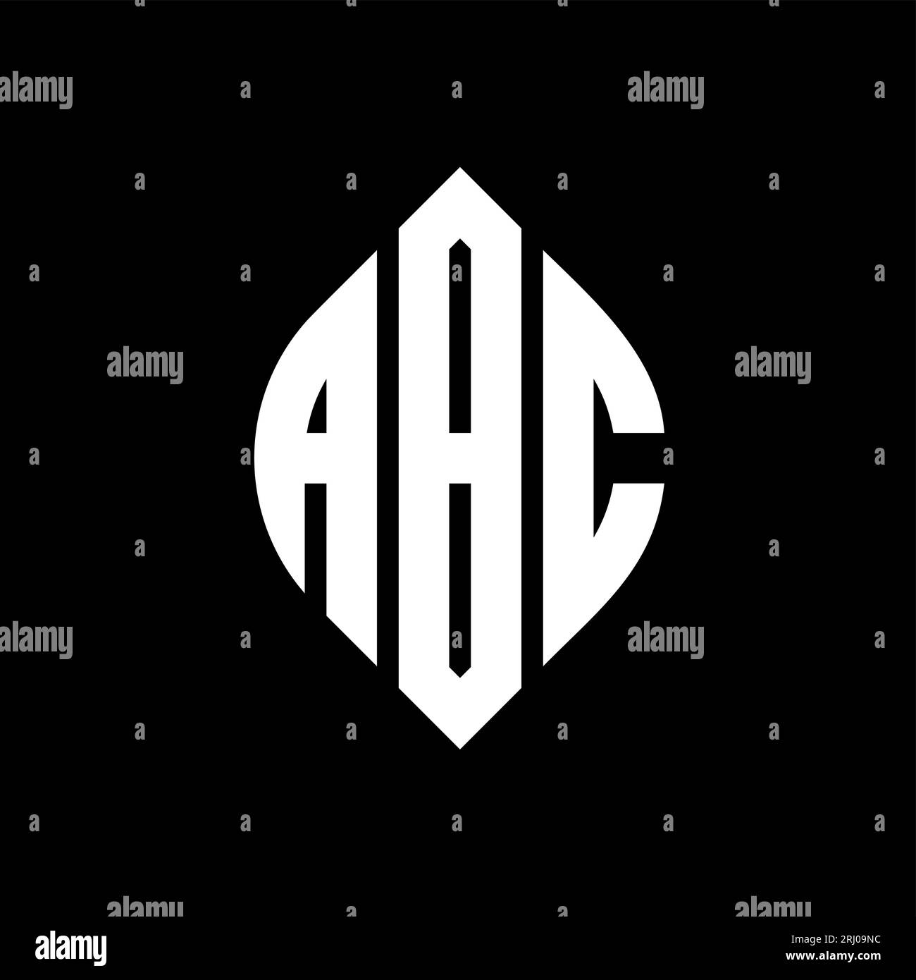 ABC circle letter logo design with circle and ellipse shape. ABC ...