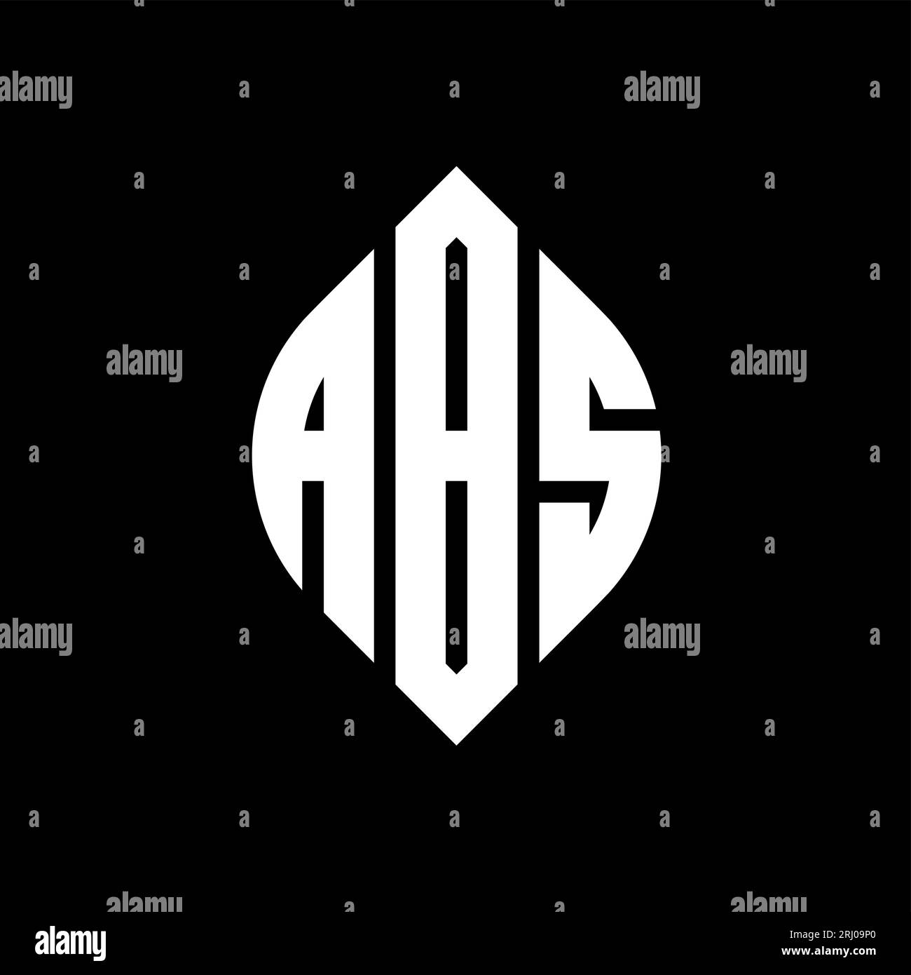 ABS circle letter logo design with circle and ellipse shape. ABS ...