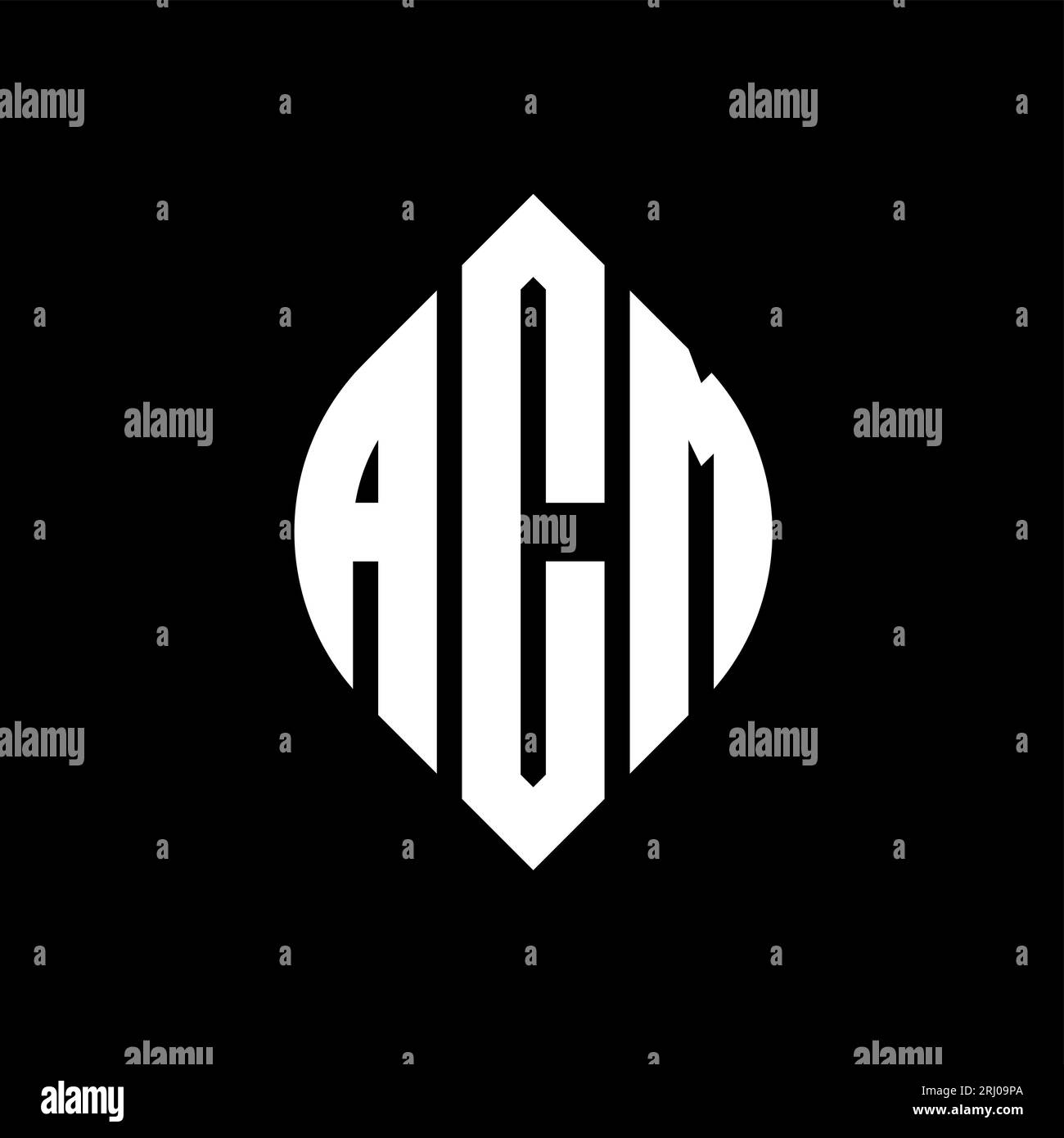 ACM circle letter logo design with circle and ellipse shape. ACM ...