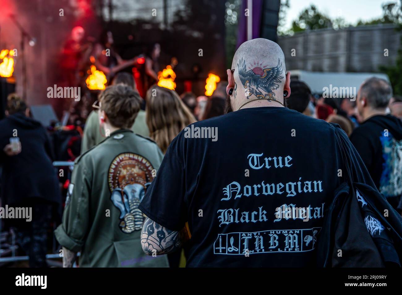 Horten, Norway, 19th August 2023. Nordjevel at the Midgardsblot 2023 ...