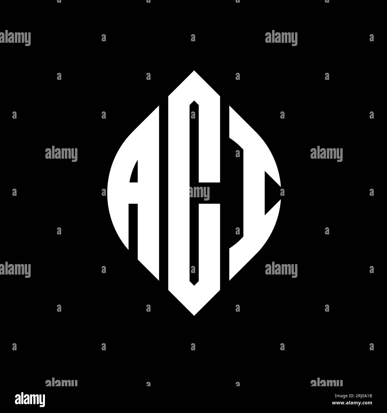 ACI circle letter logo design with circle and ellipse shape. ACI ...