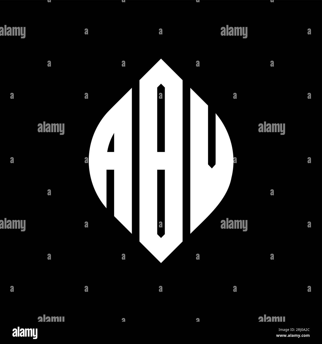 ABV circle letter logo design with circle and ellipse shape. ABV ...