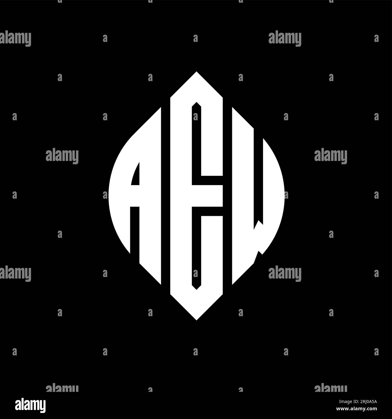 AEW circle letter logo design with circle and ellipse shape. AEW ...