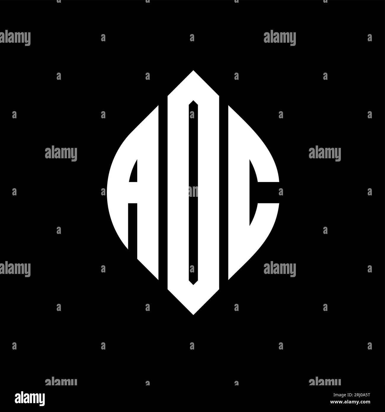 ADC circle letter logo design with circle and ellipse shape. ADC ...