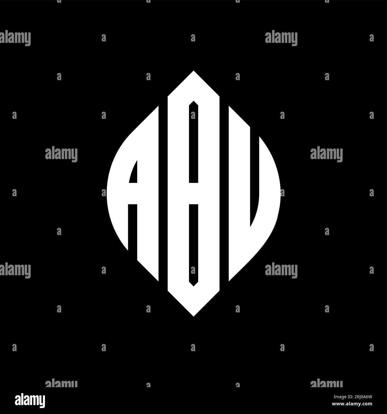 ABU circle letter logo design with circle and ellipse shape. ABU ...