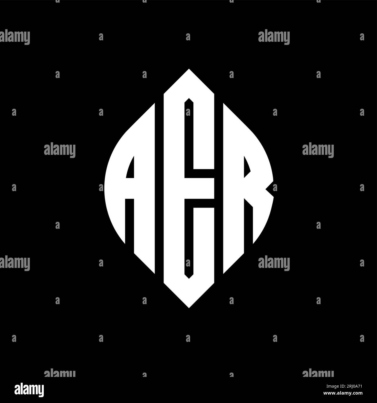 AER circle letter logo design with circle and ellipse shape. AER ...