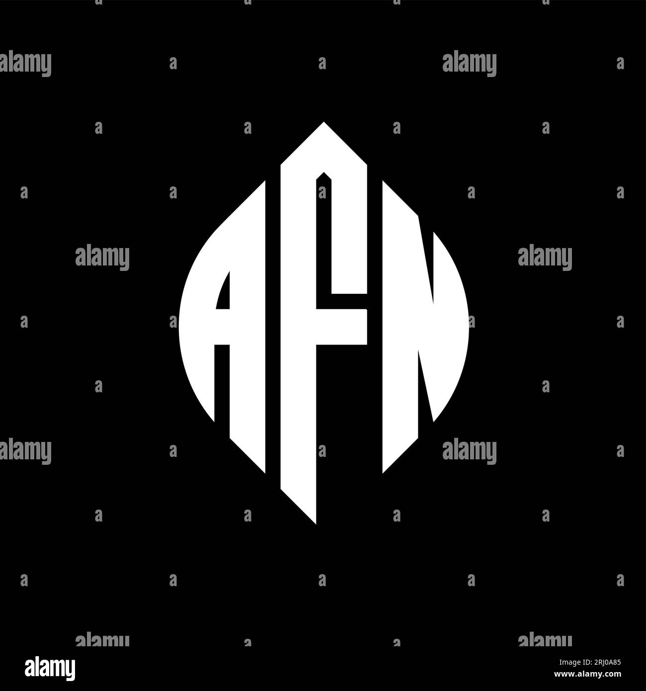 AFN circle letter logo design with circle and ellipse shape. AFN ...