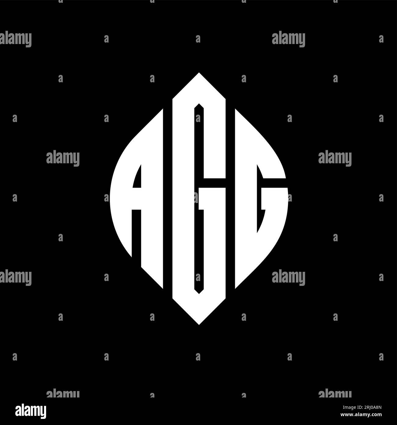 AGG circle letter logo design with circle and ellipse shape. AGG ...