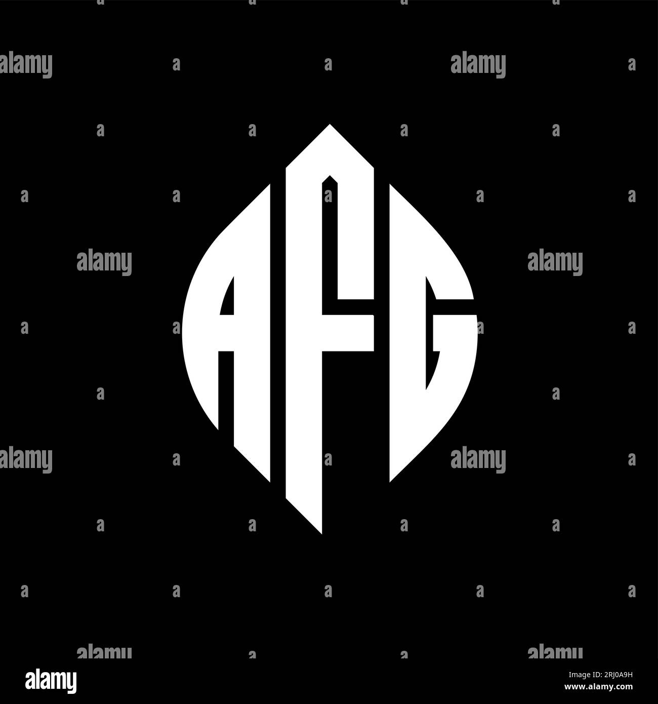 AFG circle letter logo design with circle and ellipse shape. AFG ...