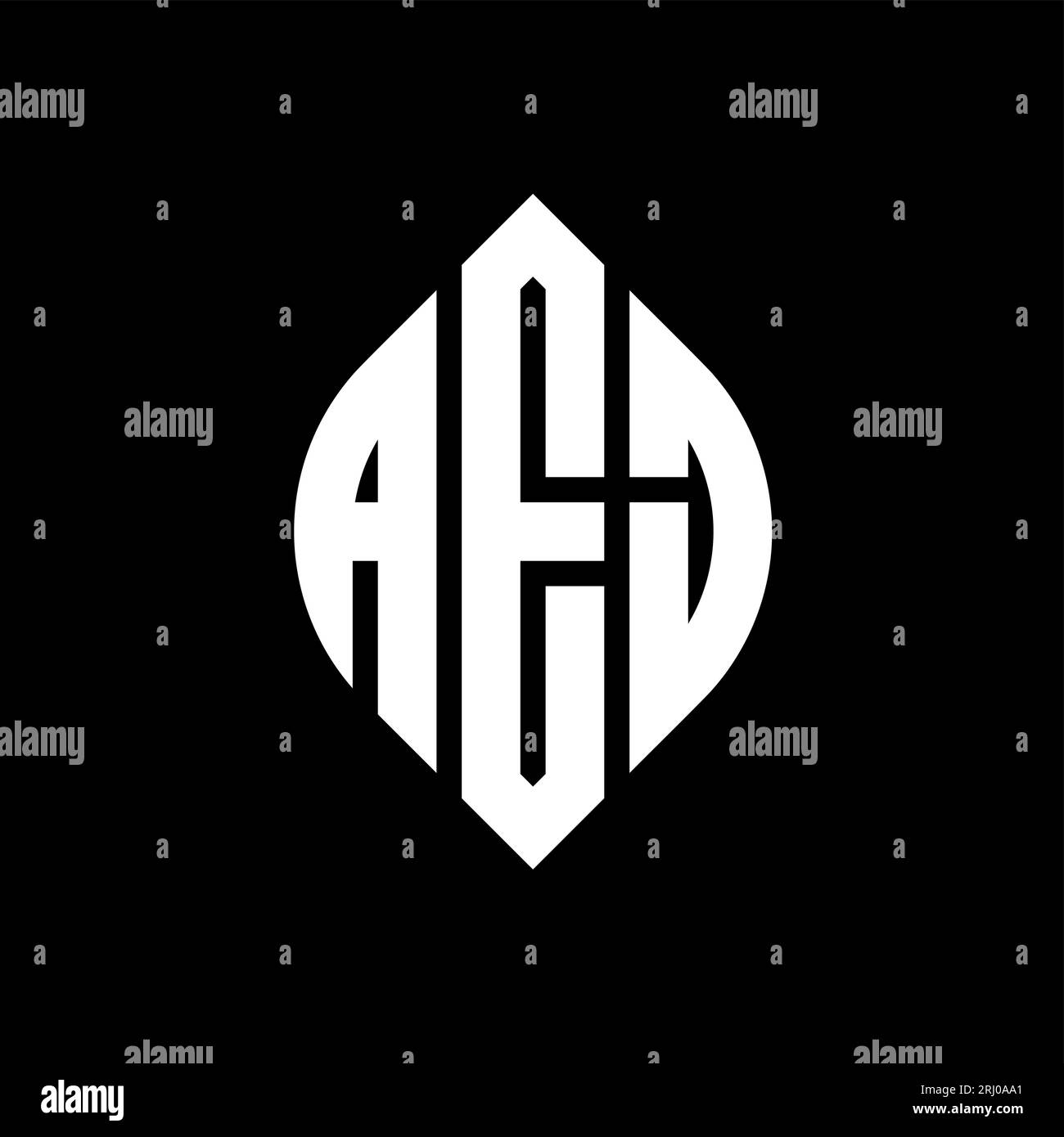 AEJ circle letter logo design with circle and ellipse shape. AEJ ...