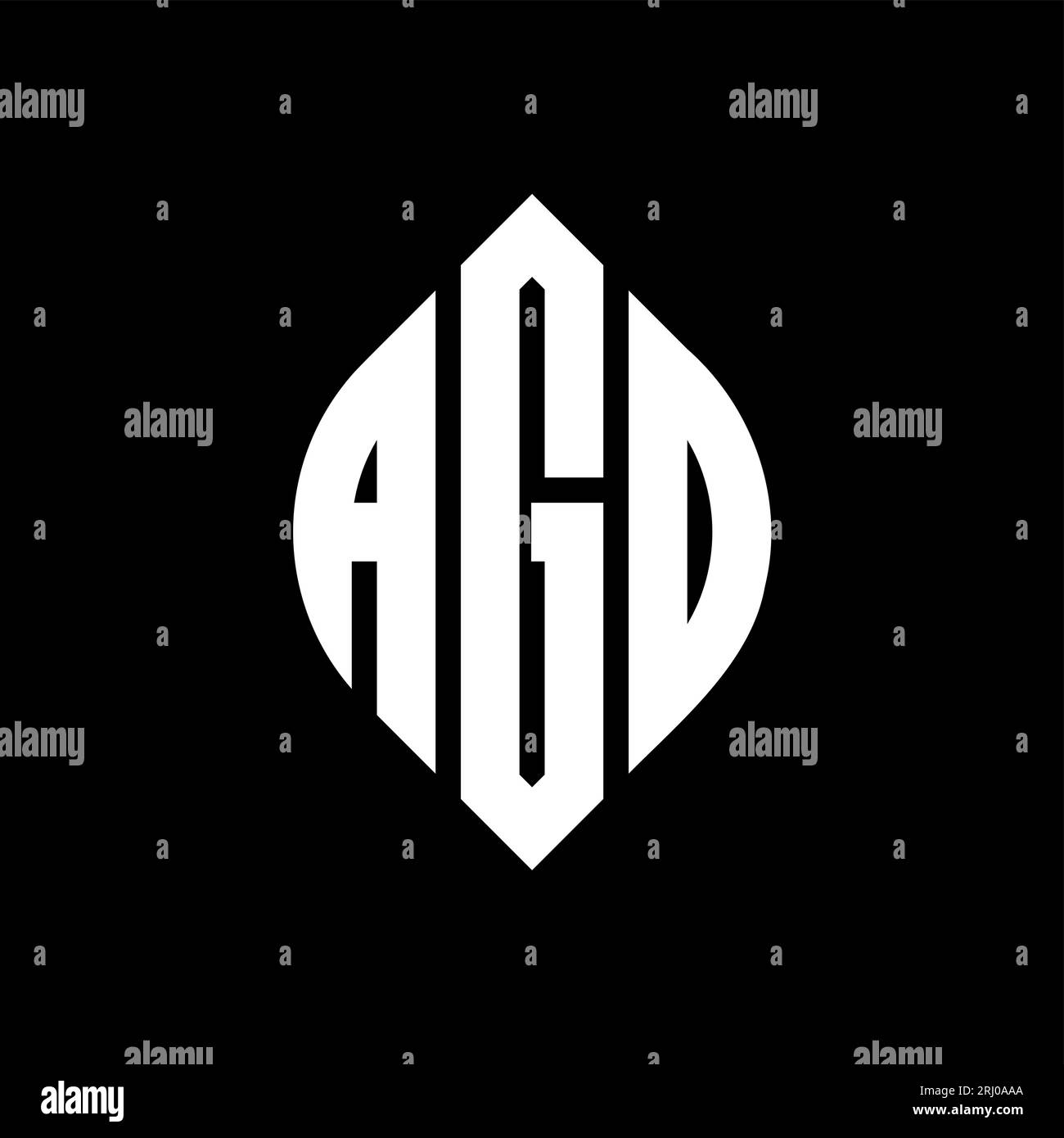 AGD circle letter logo design with circle and ellipse shape. AGD ...