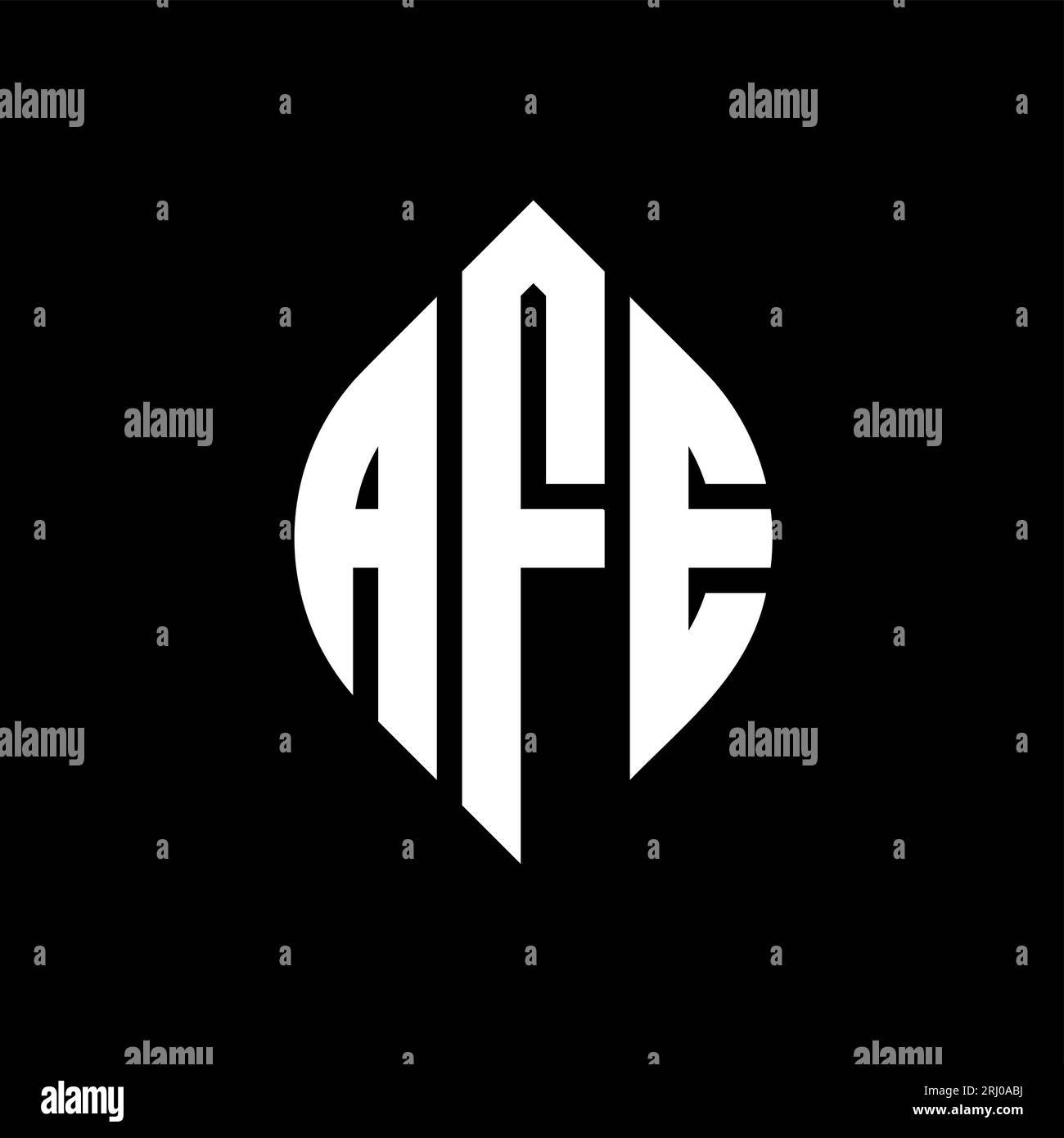 AFE circle letter logo design with circle and ellipse shape. AFE ...