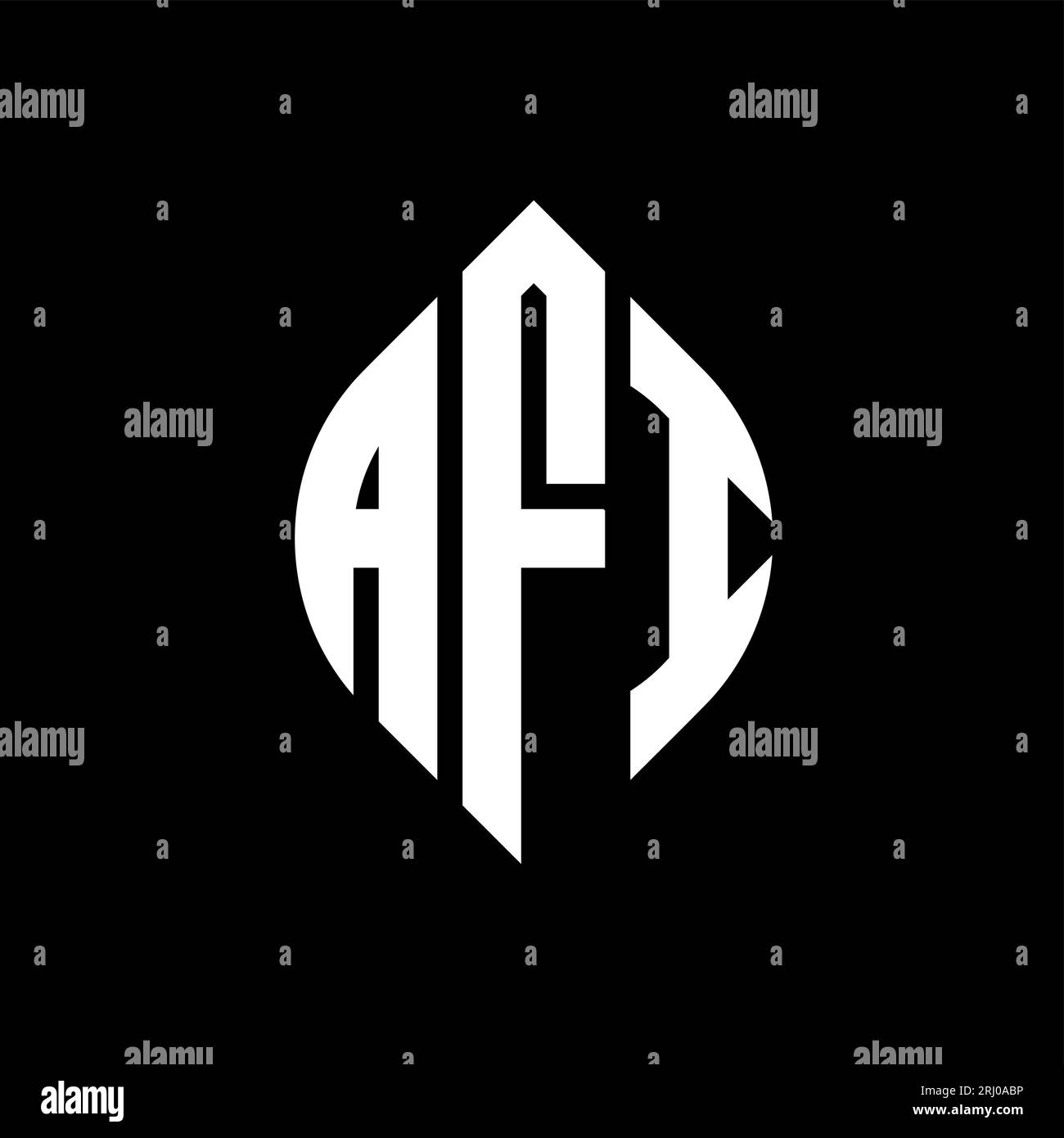 AFI circle letter logo design with circle and ellipse shape. AFI ...