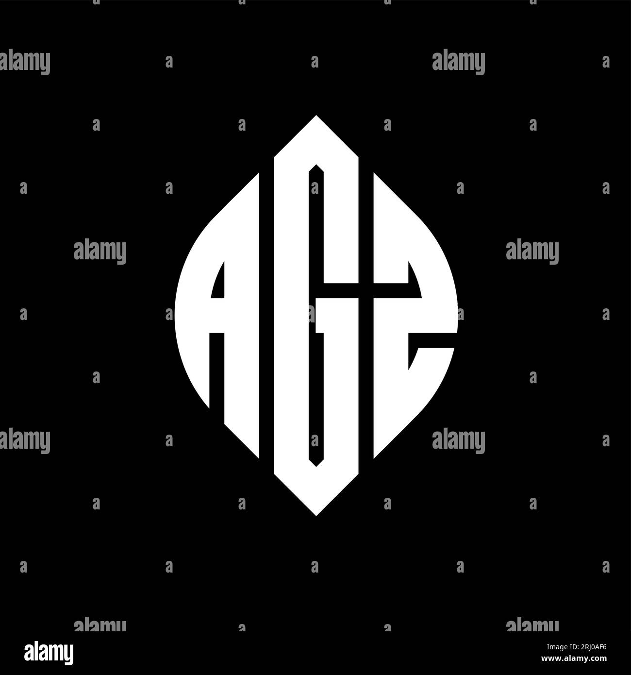 AGZ circle letter logo design with circle and ellipse shape. AGZ ...