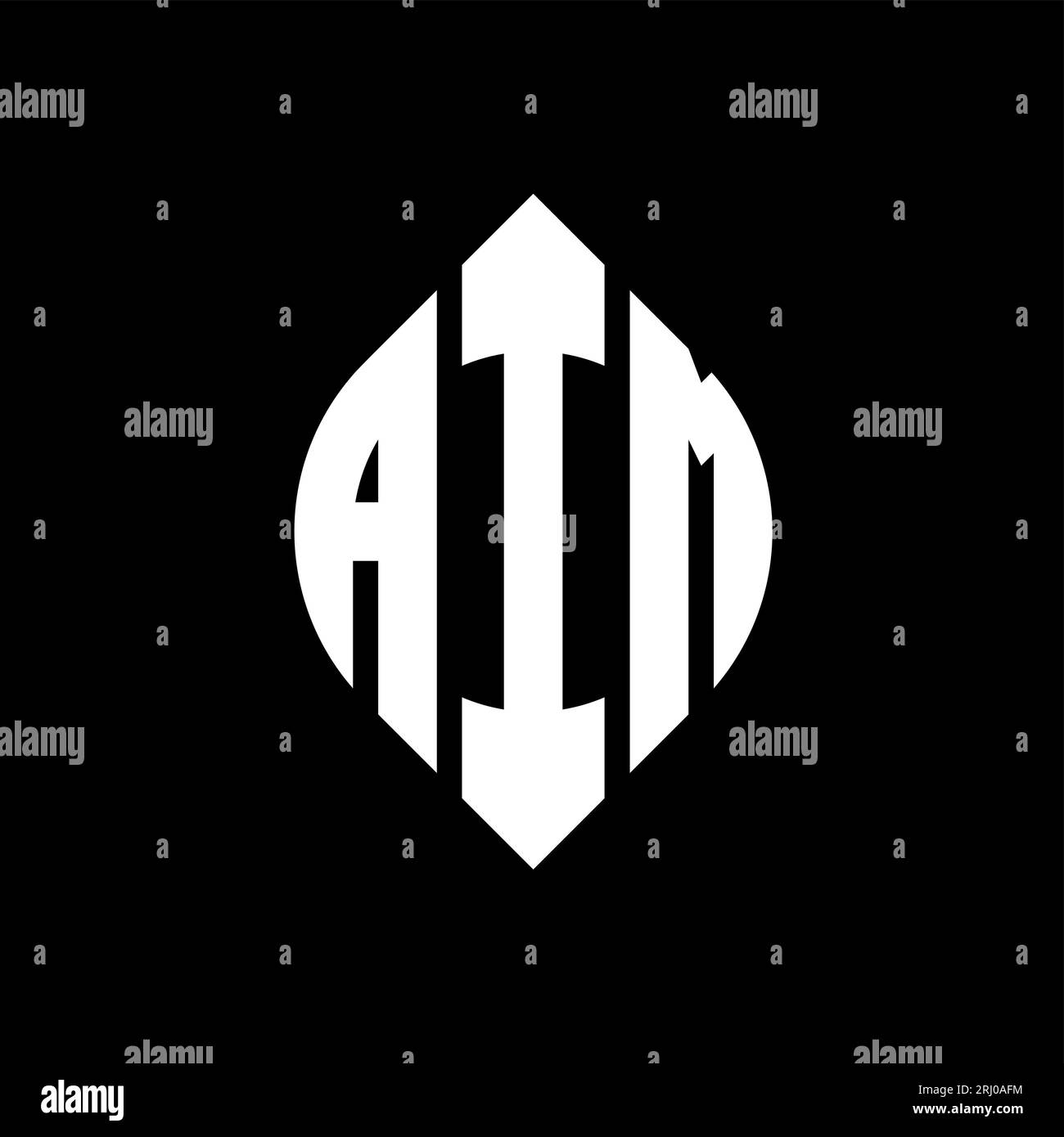 AIM circle letter logo design with circle and ellipse shape. AIM ...