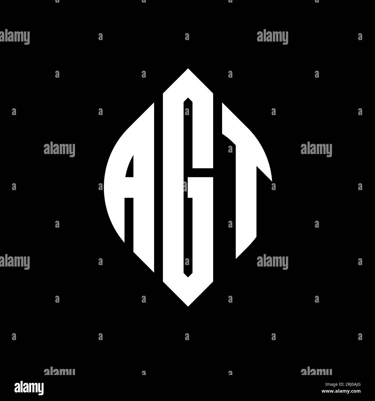 AGT circle letter logo design with circle and ellipse shape. AGT ...