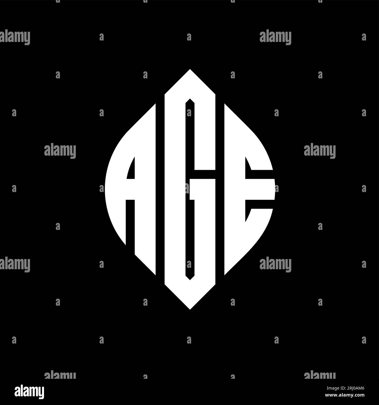 AGE circle letter logo design with circle and ellipse shape. AGE ...