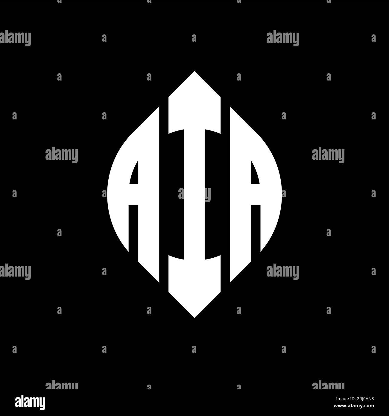 Aia Circle Letter Logo Design With Circle And Ellipse Shape Aia Ellipse Letters With