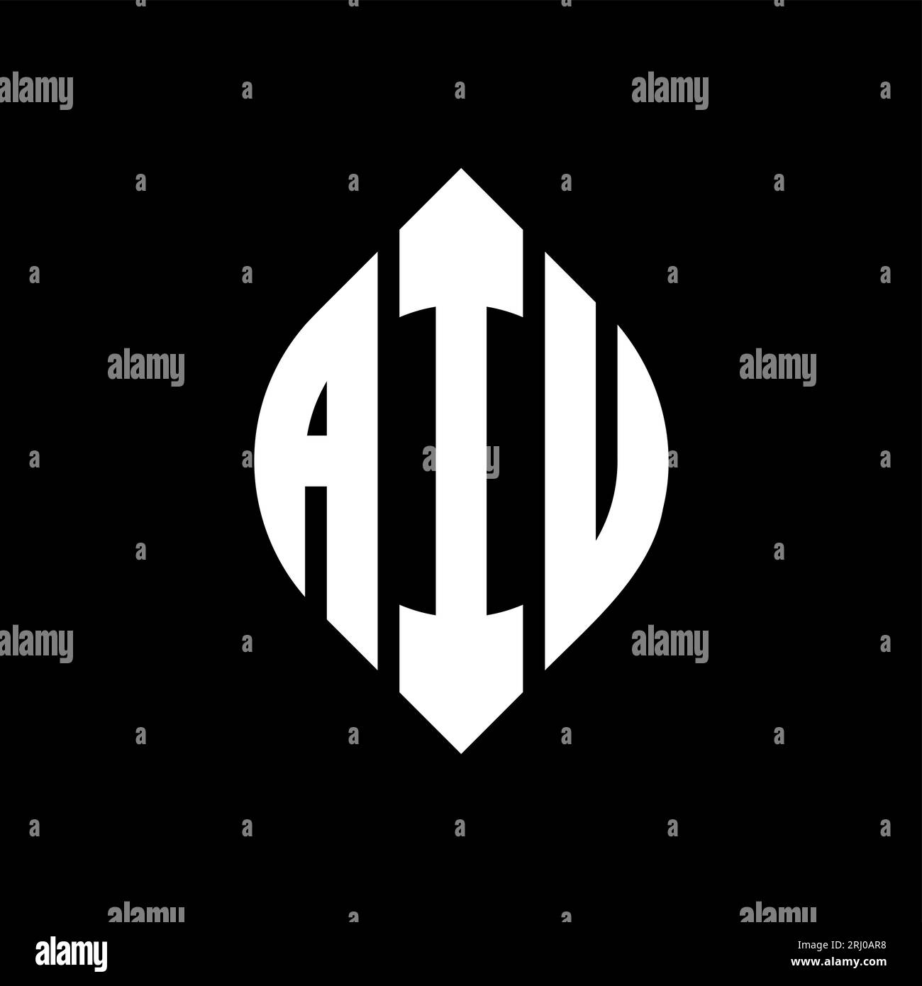 AIU circle letter logo design with circle and ellipse shape. AIU ...