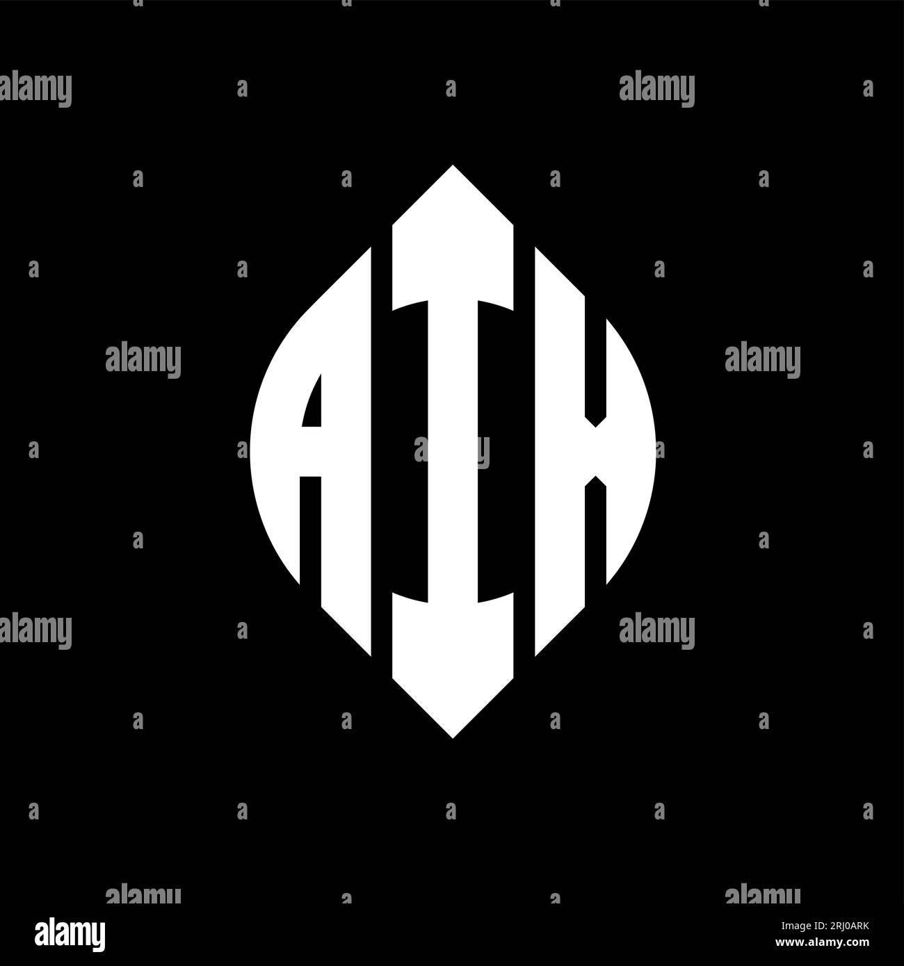 AIX circle letter logo design with circle and ellipse shape. AIX ...