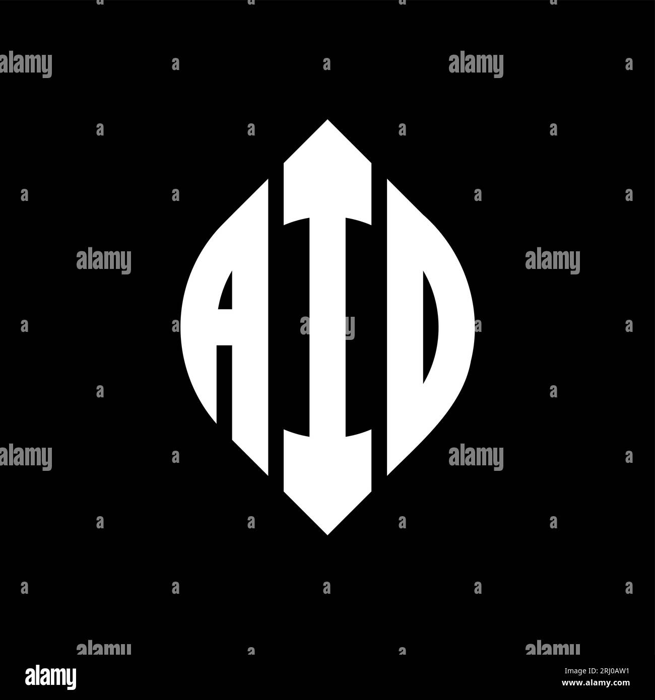 AIO circle letter logo design with circle and ellipse shape. AIO ...