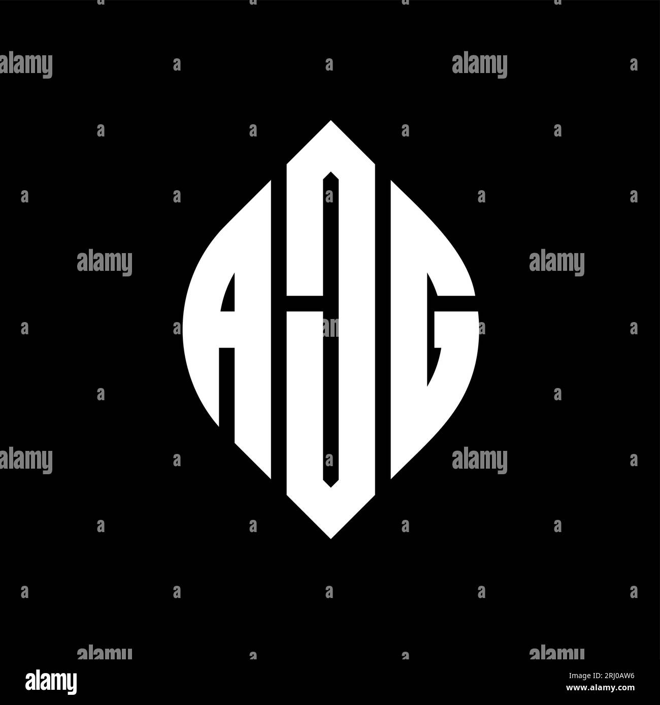 AJG circle letter logo design with circle and ellipse shape. AJG ...