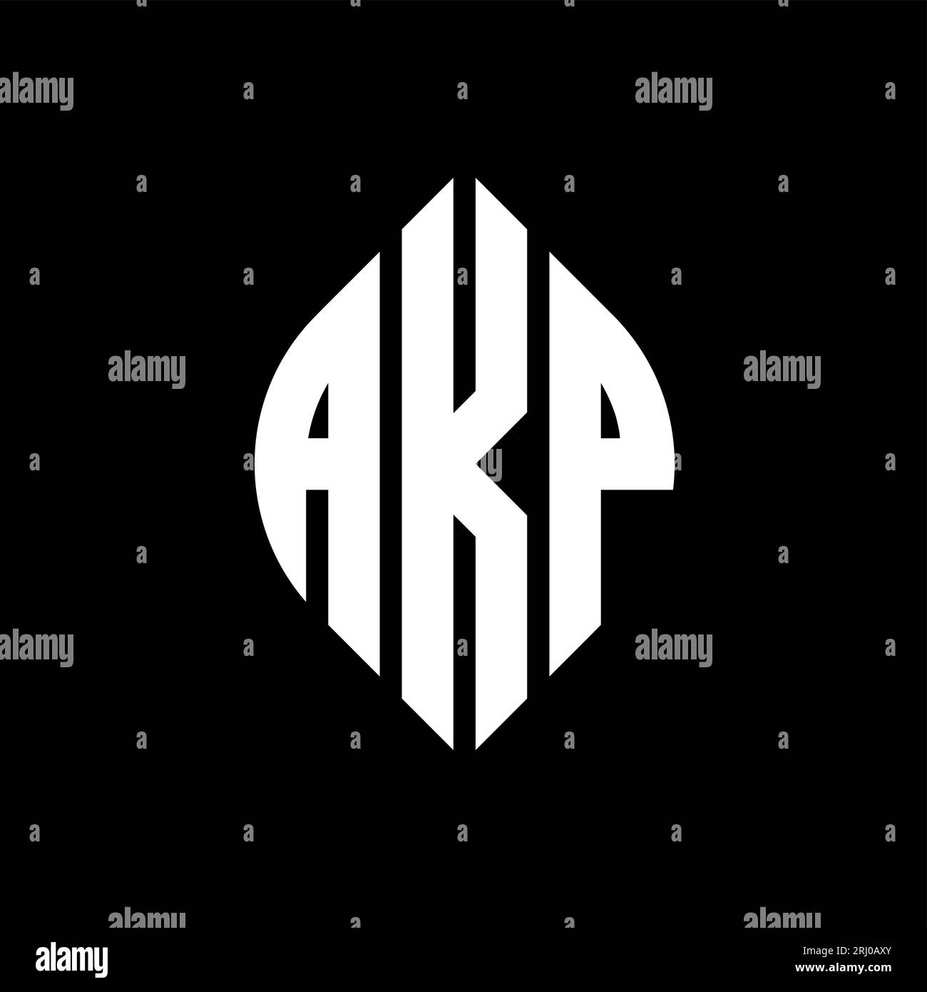 AKP circle letter logo design with circle and ellipse shape. AKP ...