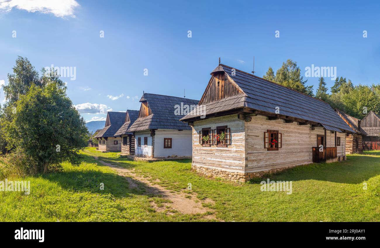 Log cabin village hi-res stock photography and images - Alamy