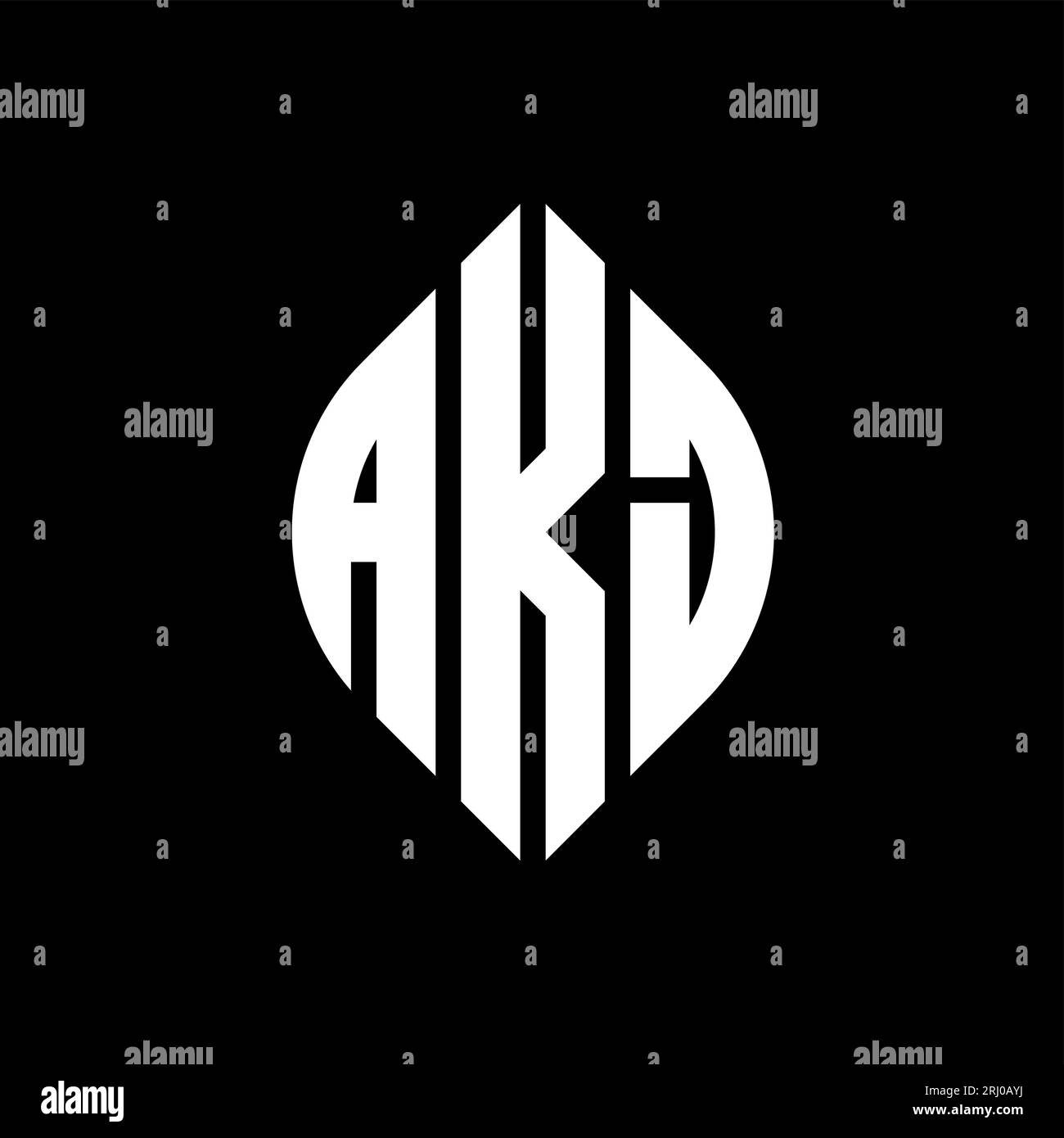 Aku Circle Letter Logo Design With Circle And Ellipse Shape Aku Ellipse Letters With