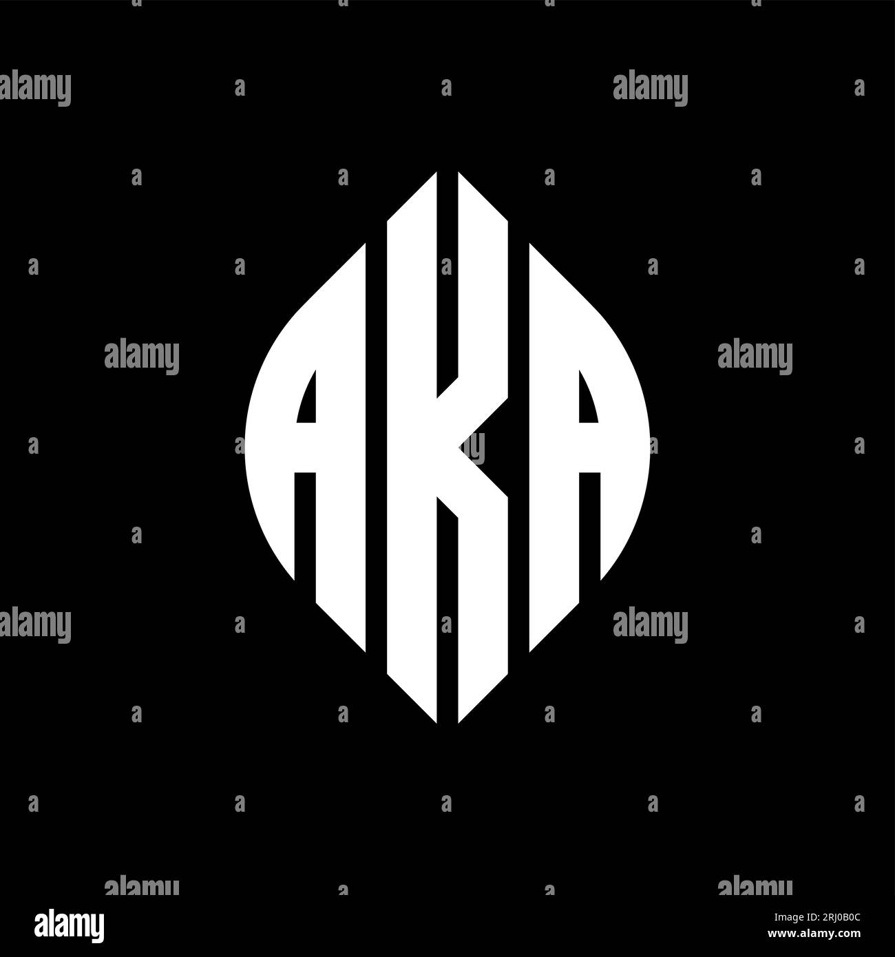 AKA circle letter logo design with circle and ellipse shape. AKA ...