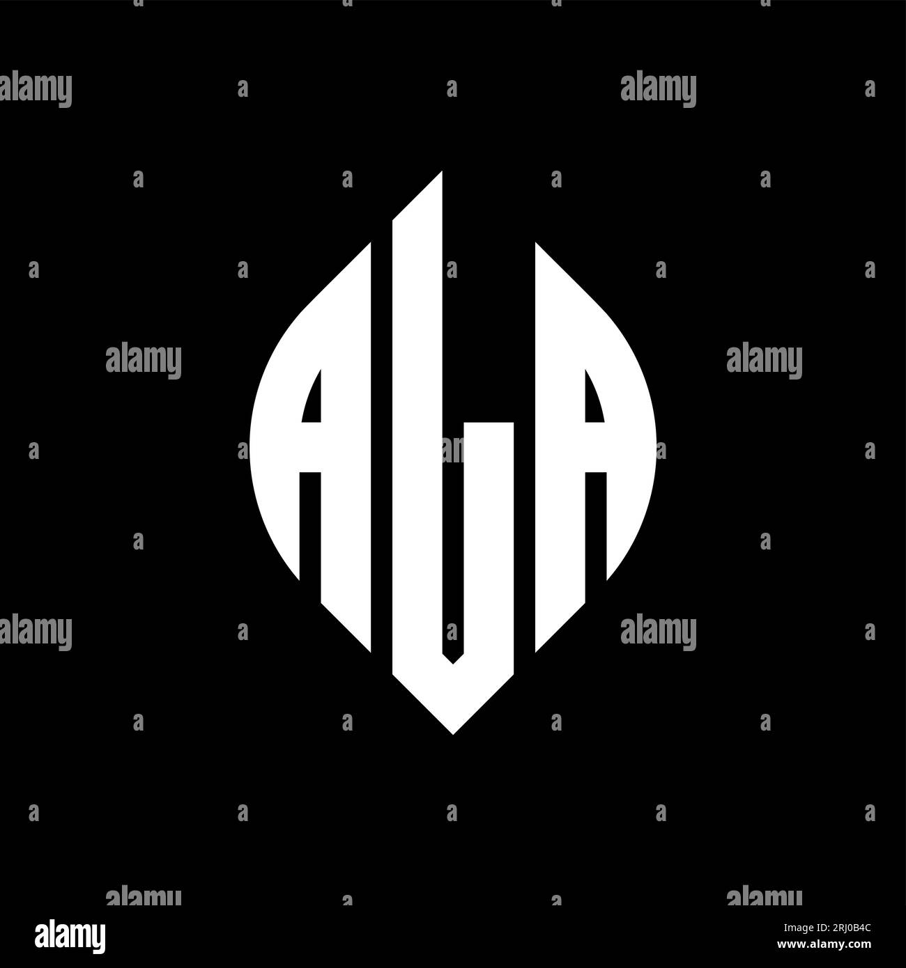 ALA circle letter logo design with circle and ellipse shape. ALA ...