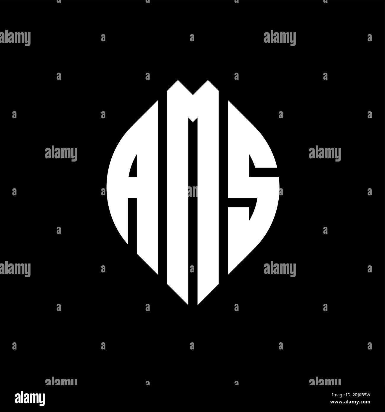 AMS circle letter logo design with circle and ellipse shape. AMS ...