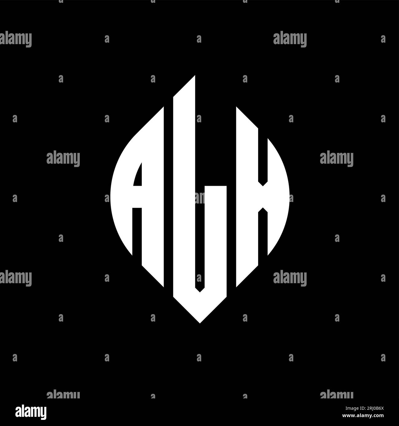 ALX circle letter logo design with circle and ellipse shape. ALX ...