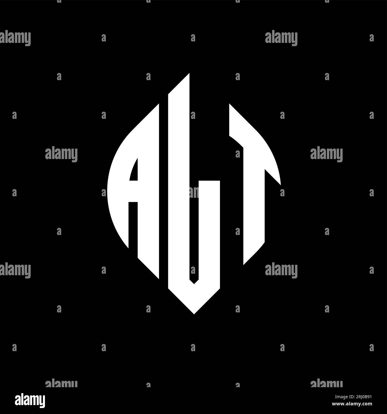 ALT circle letter logo design with circle and ellipse shape. ALT ...