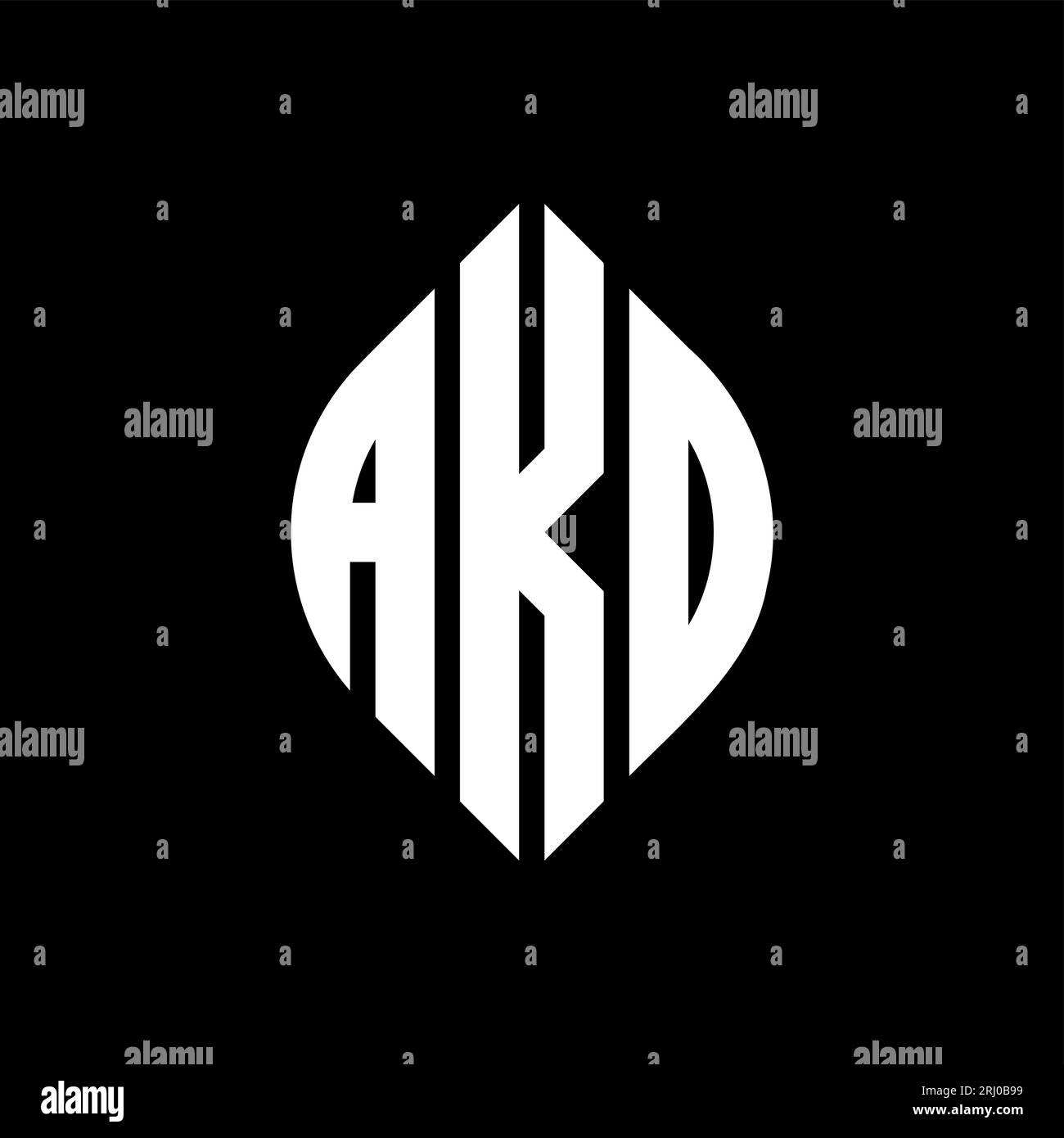AKO circle letter logo design with circle and ellipse shape. AKO ...