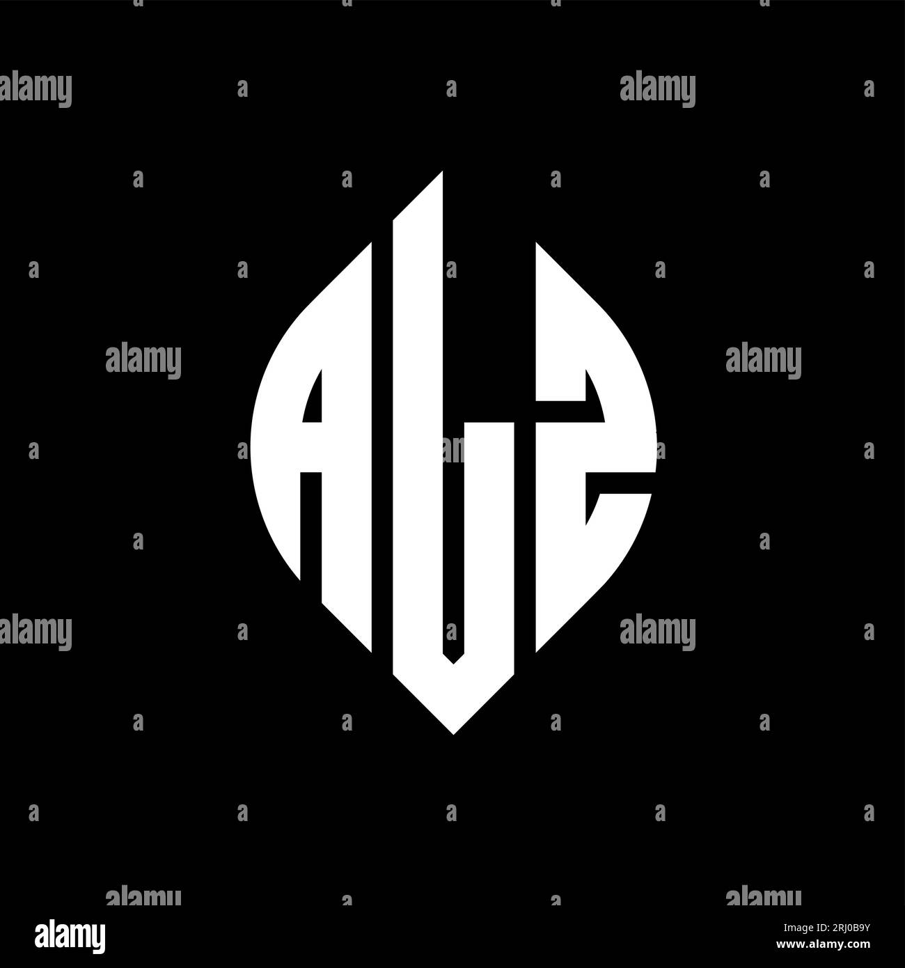 ALZ circle letter logo design with circle and ellipse shape. ALZ ...