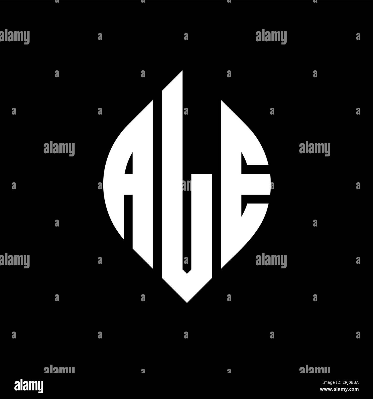 ALE circle letter logo design with circle and ellipse shape. ALE ...