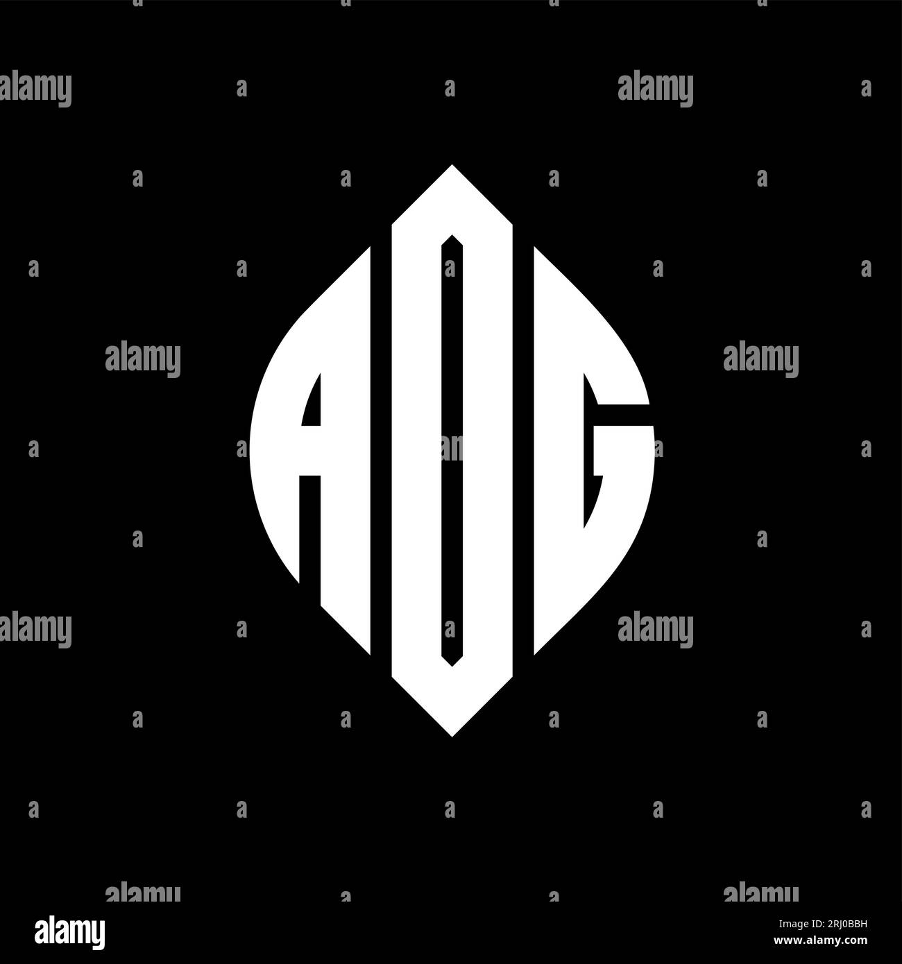 AOG circle letter logo design with circle and ellipse shape. AOG ...
