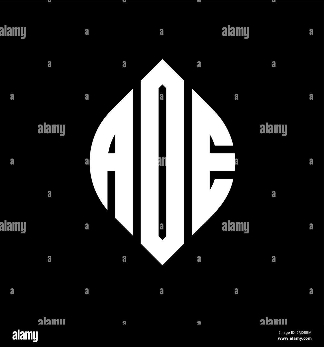 AOE circle letter logo design with circle and ellipse shape. AOE ...