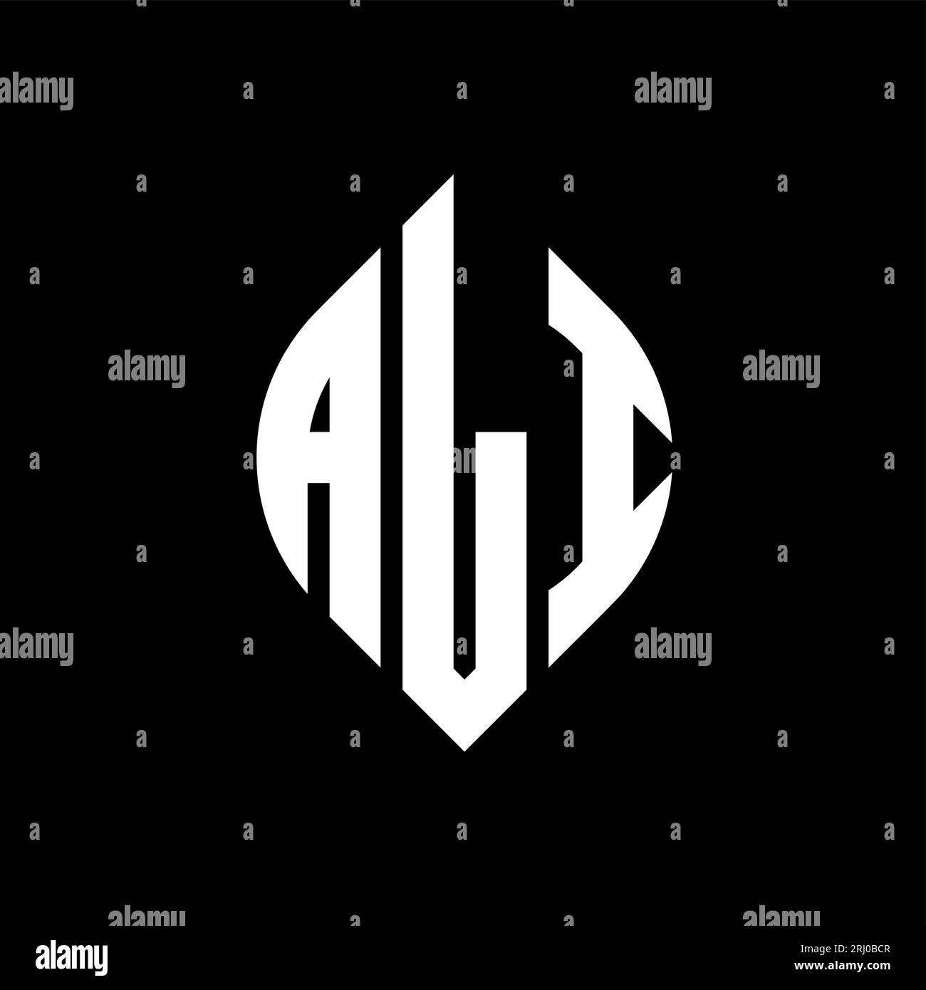ALI circle letter logo design with circle and ellipse shape. ALI ...