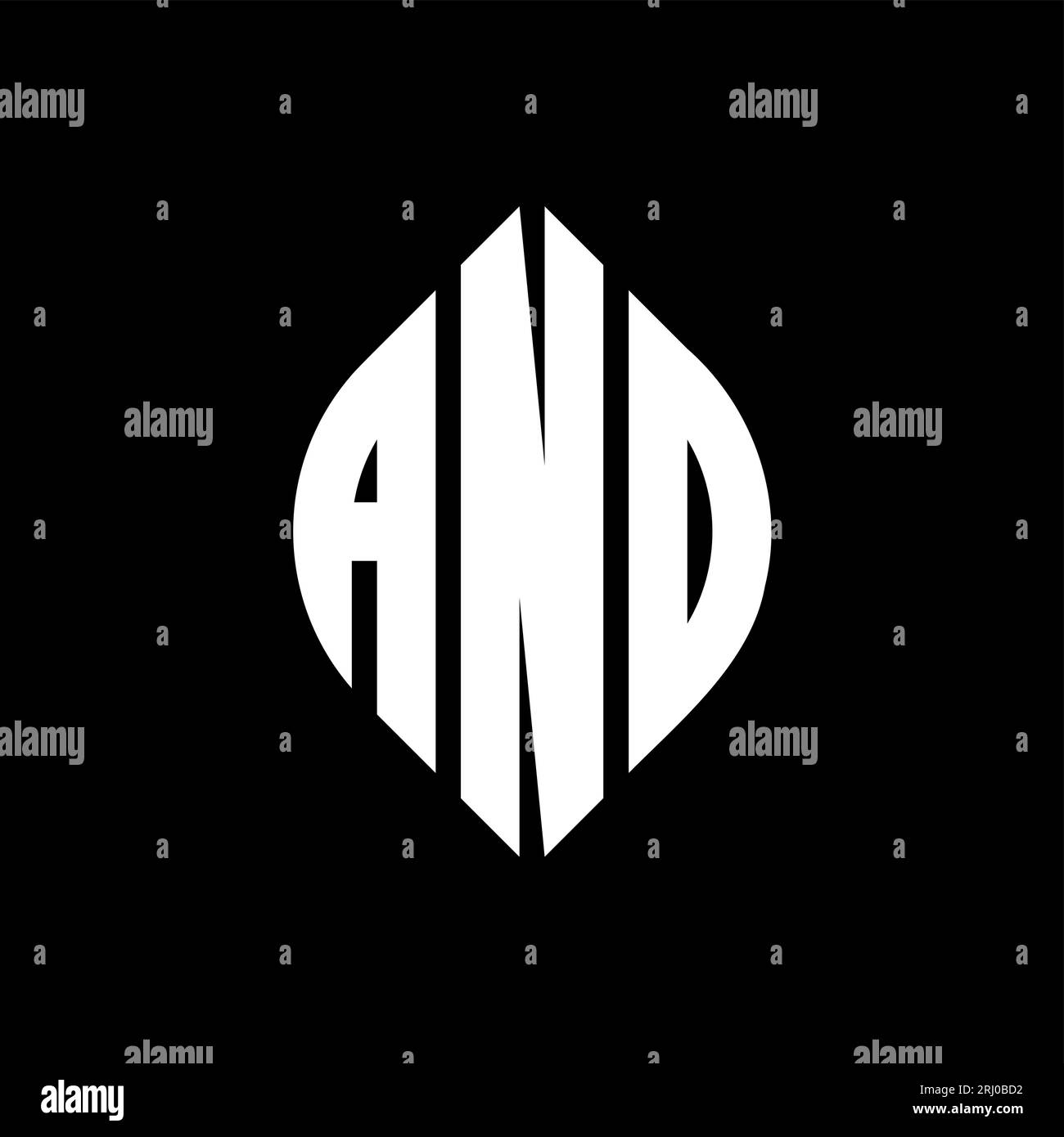ANO circle letter logo design with circle and ellipse shape. ANO ...