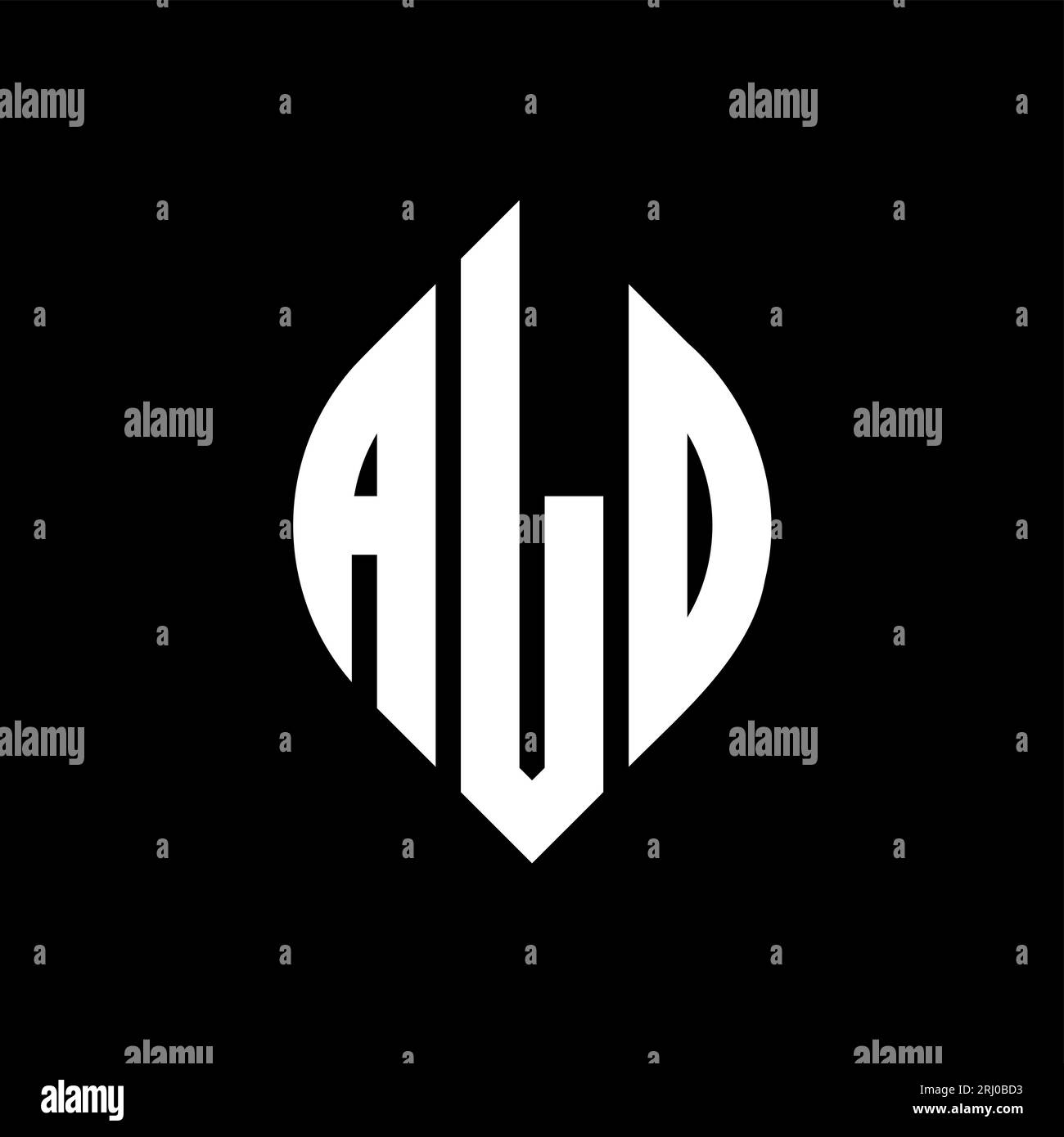 ALO circle letter logo design with circle and ellipse shape. ALO ...