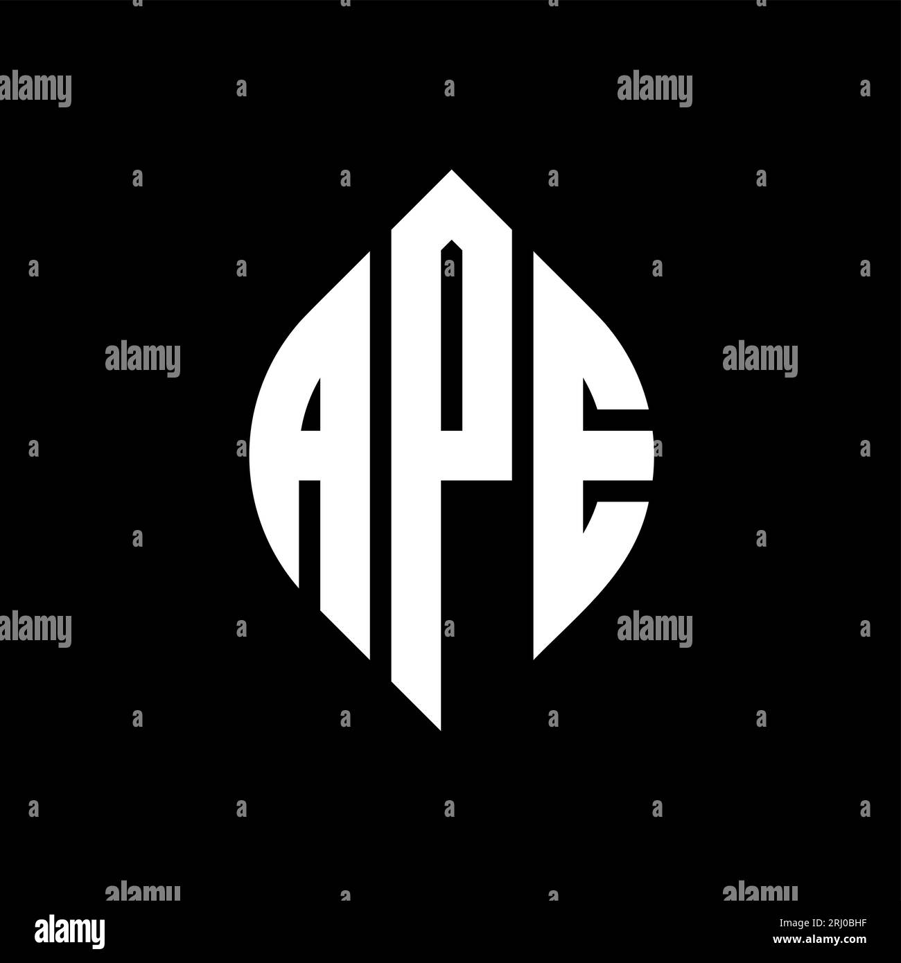 APE circle letter logo design with circle and ellipse shape. APE ...