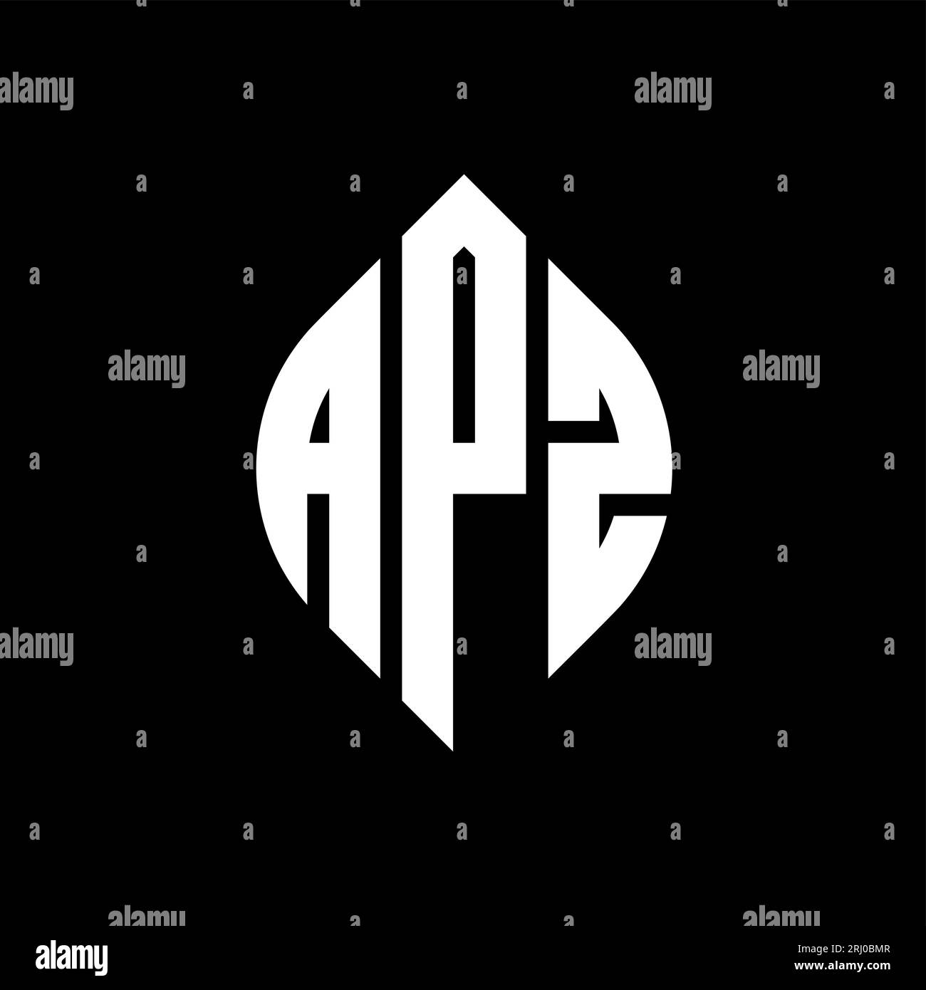 APZ circle letter logo design with circle and ellipse shape. APZ ...