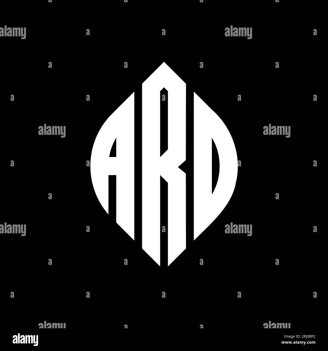 ARO circle letter logo design with circle and ellipse shape. ARO ...