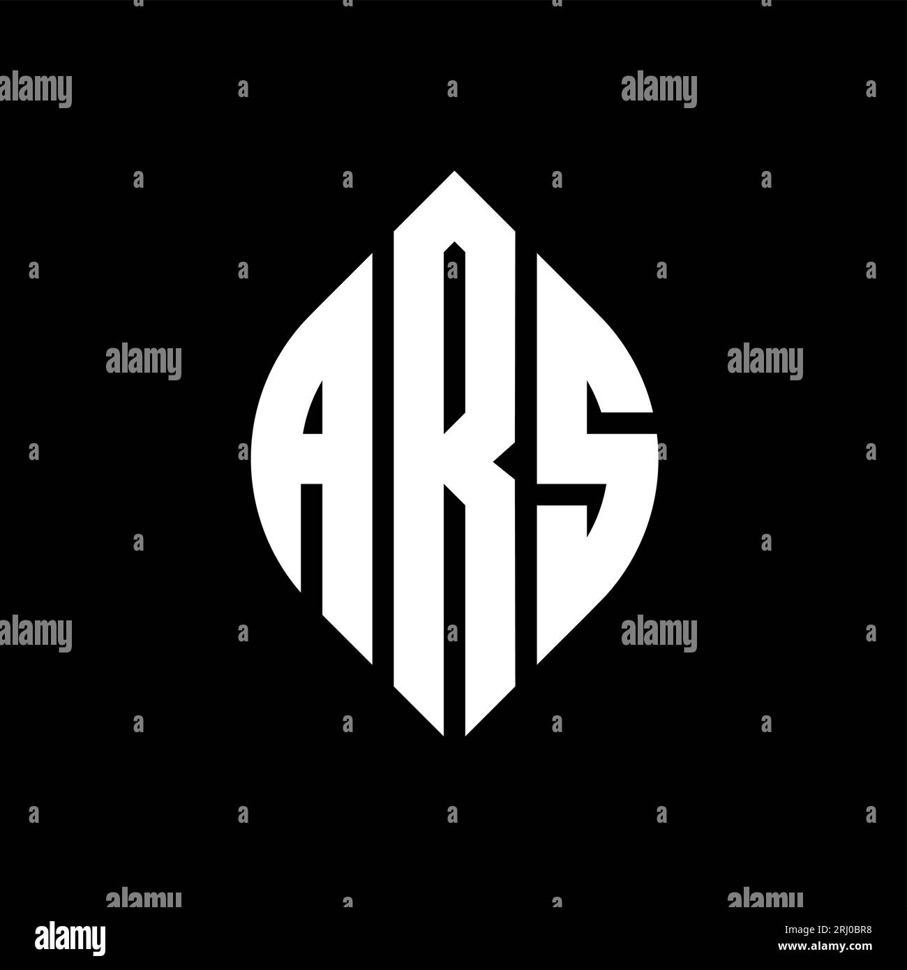 ARS circle letter logo design with circle and ellipse shape. ARS ...