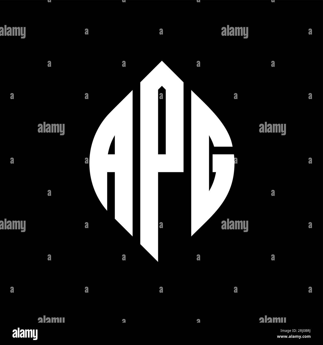 APG circle letter logo design with circle and ellipse shape. APG ...