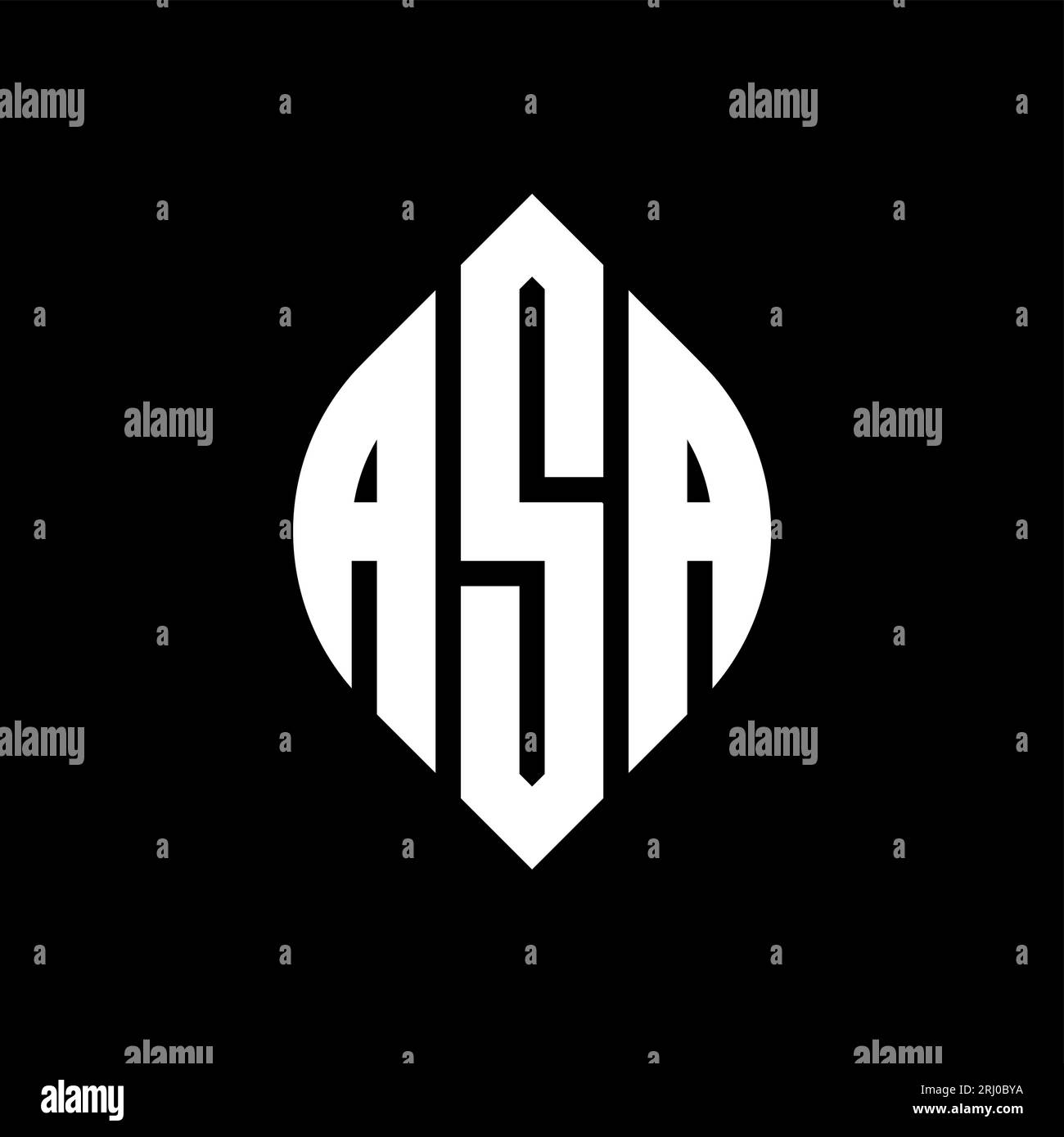 ASA circle letter logo design with circle and ellipse shape. ASA ...