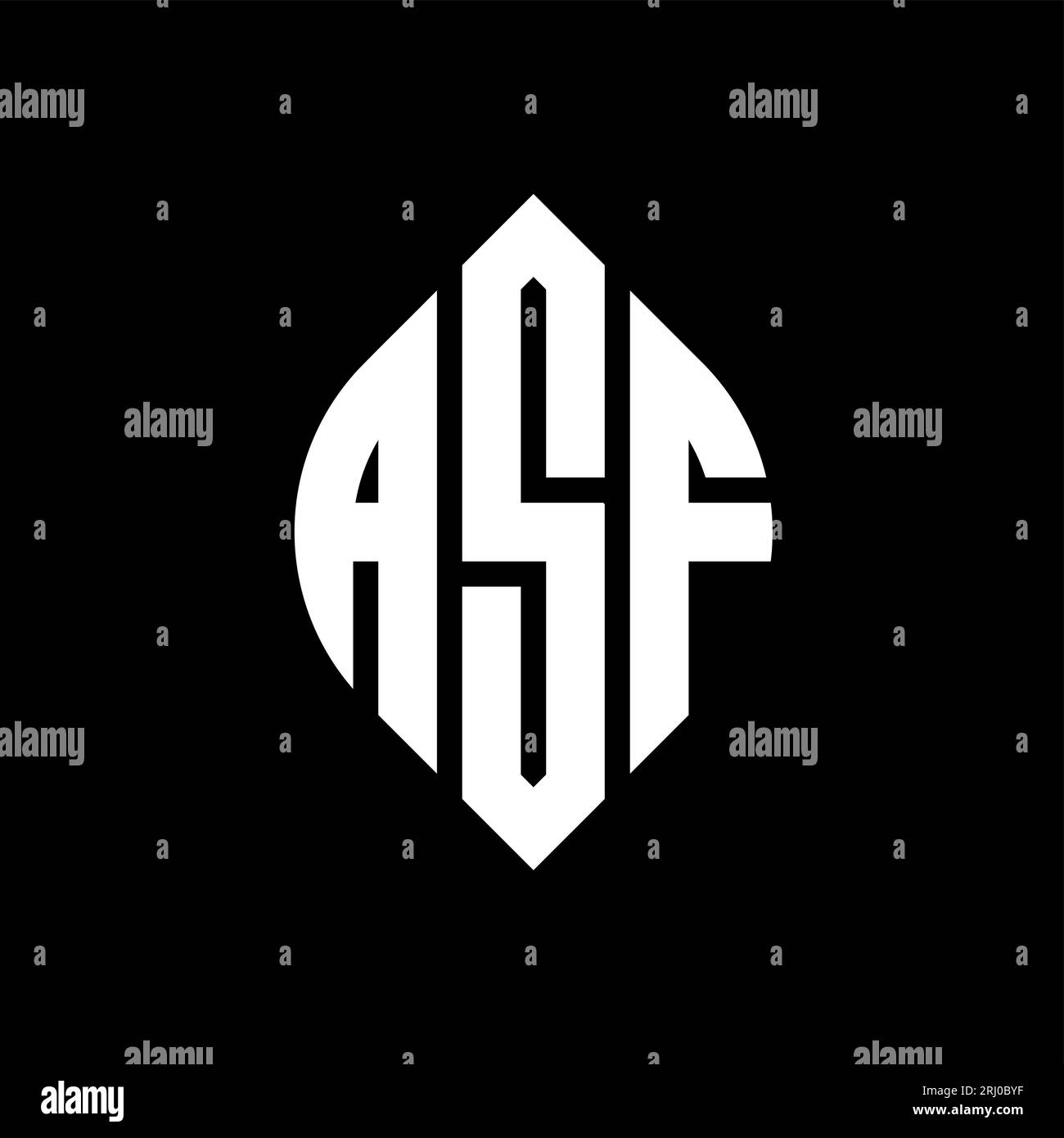 Asf Circle Letter Logo Design With Circle And Ellipse Shape Asf Ellipse Letters With