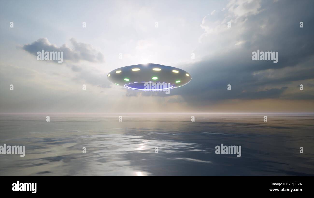 3d render spaceship ufo hi-res stock photography and images - Alamy